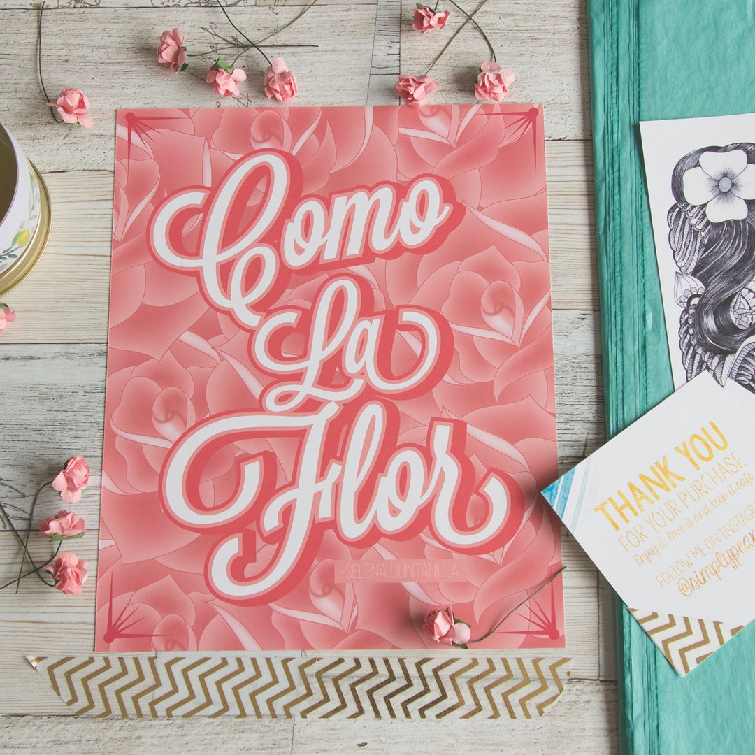 Selena Quintanilla 'como La Flor' Art Print: Latinx Chicana Decor - Etsy