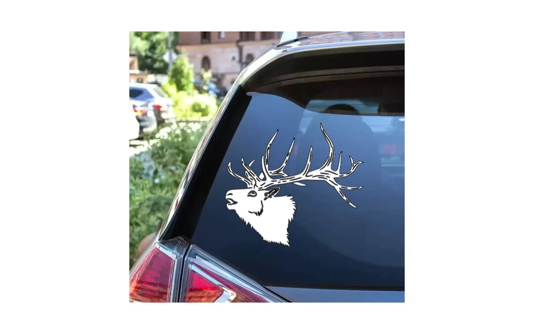 Elk Head Decal, Elk Hunting Vinyl Decal, Elk Hunting Stickers, Elk ...