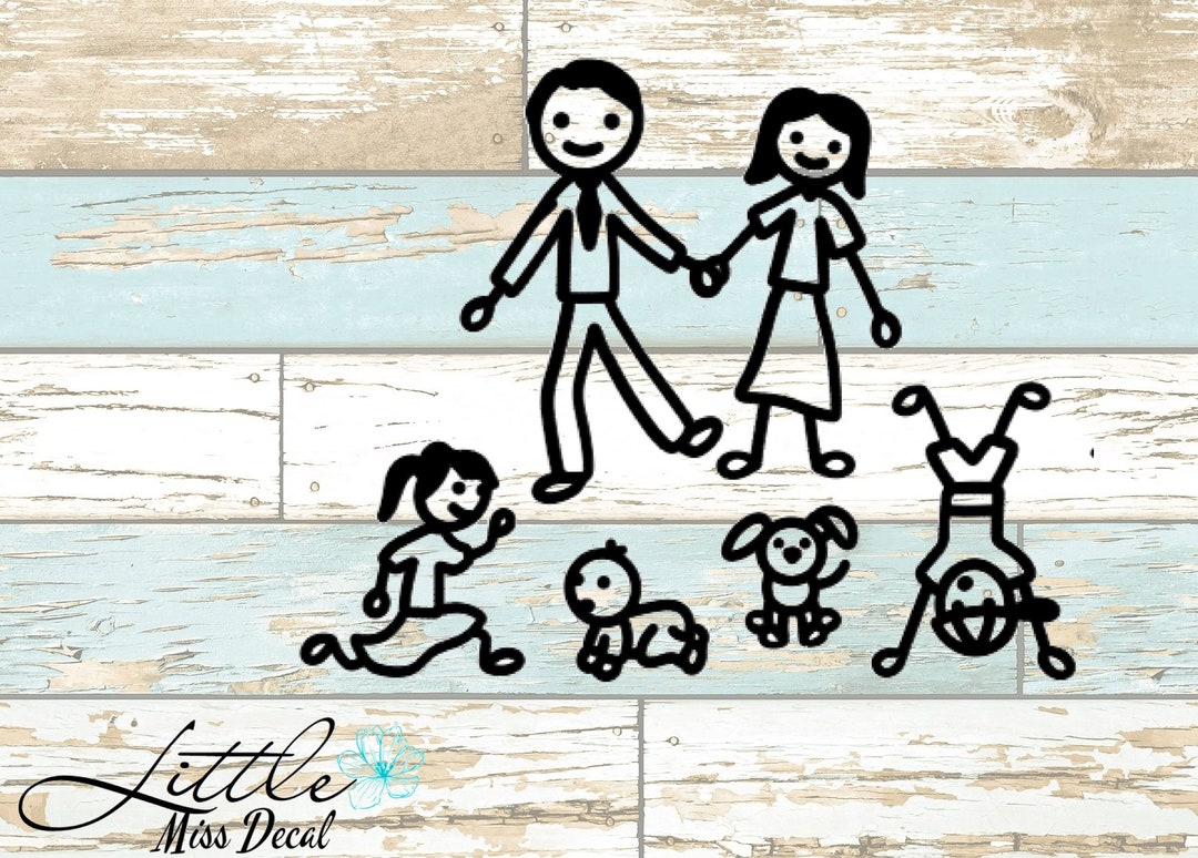 Stick Family Vinyl Decal, Stick Family Car Decal, Stick Family Decal ...