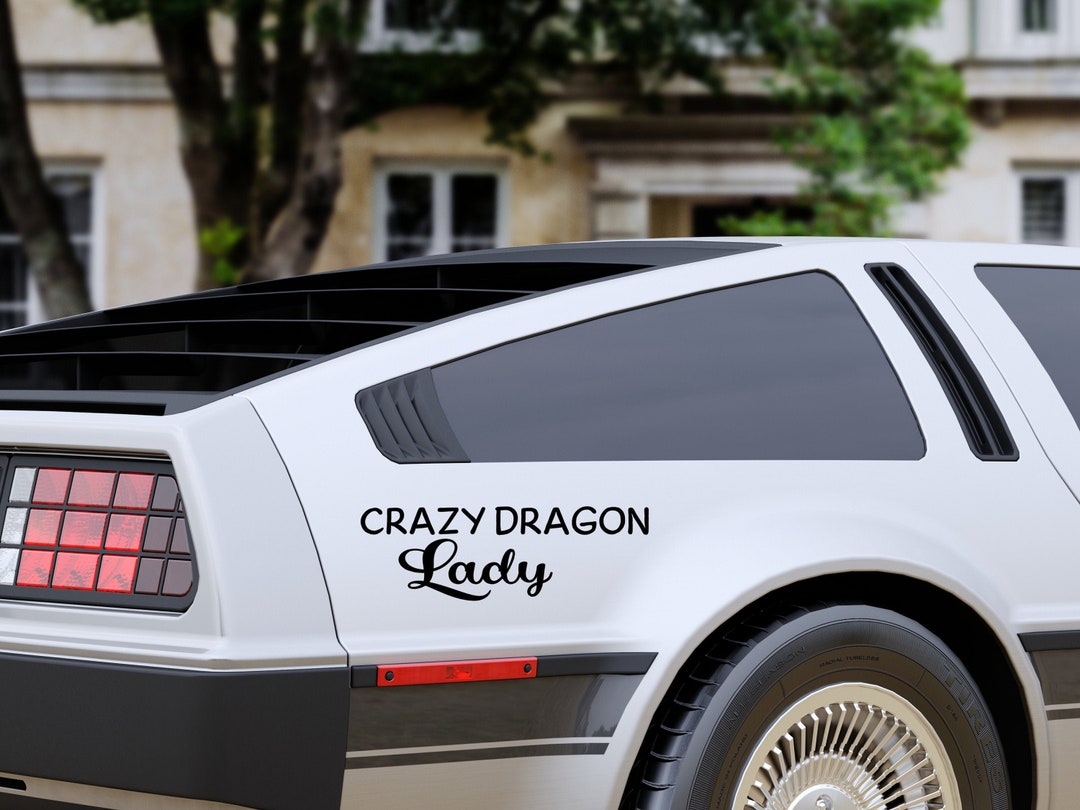 CRAZY DRAGON LADY - Window Decal, Car Decal, Decal for Tank, Laptop ...