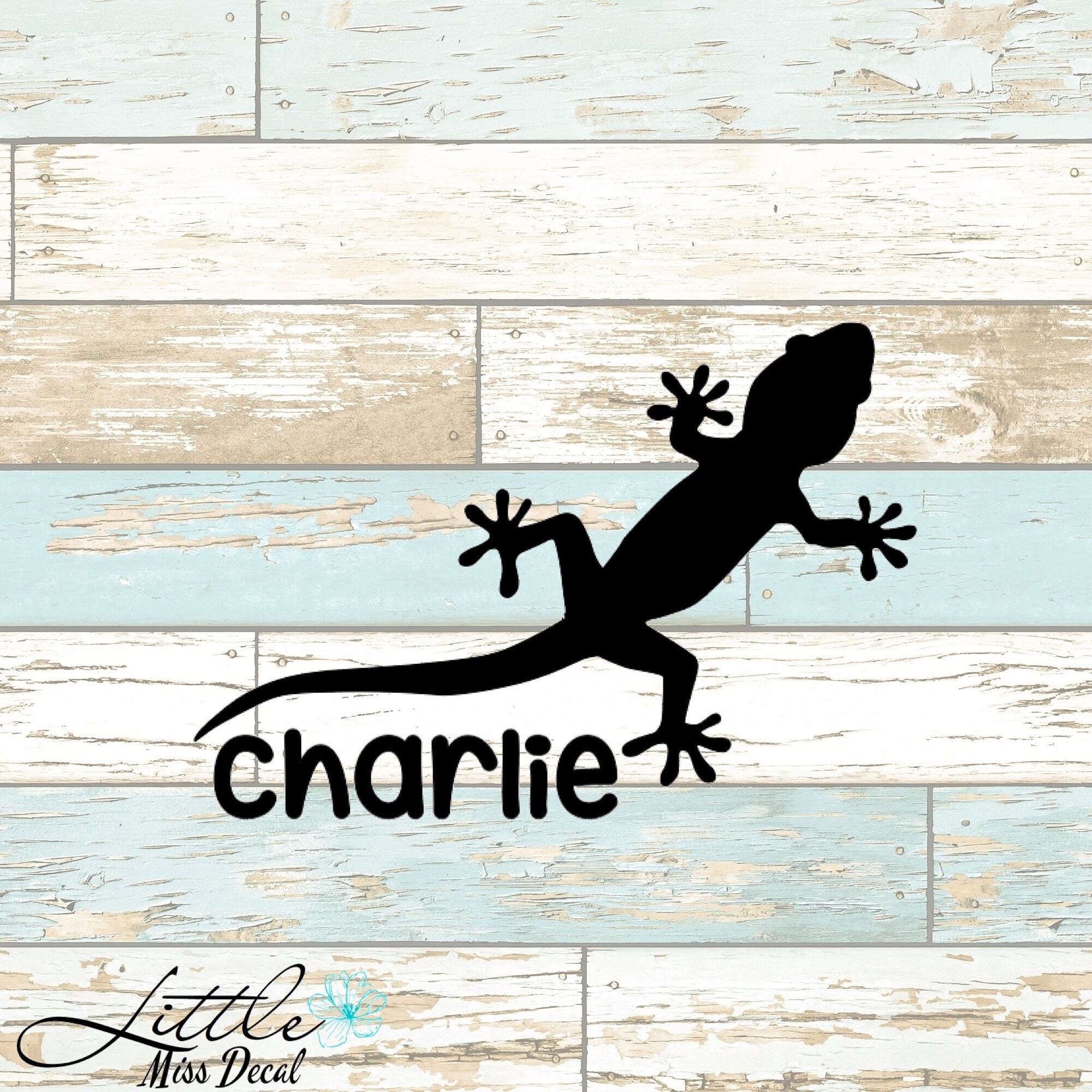 Customized Leopard Gecko Decal, Gecko Decal, Leopard Gecko Tank Decor ...