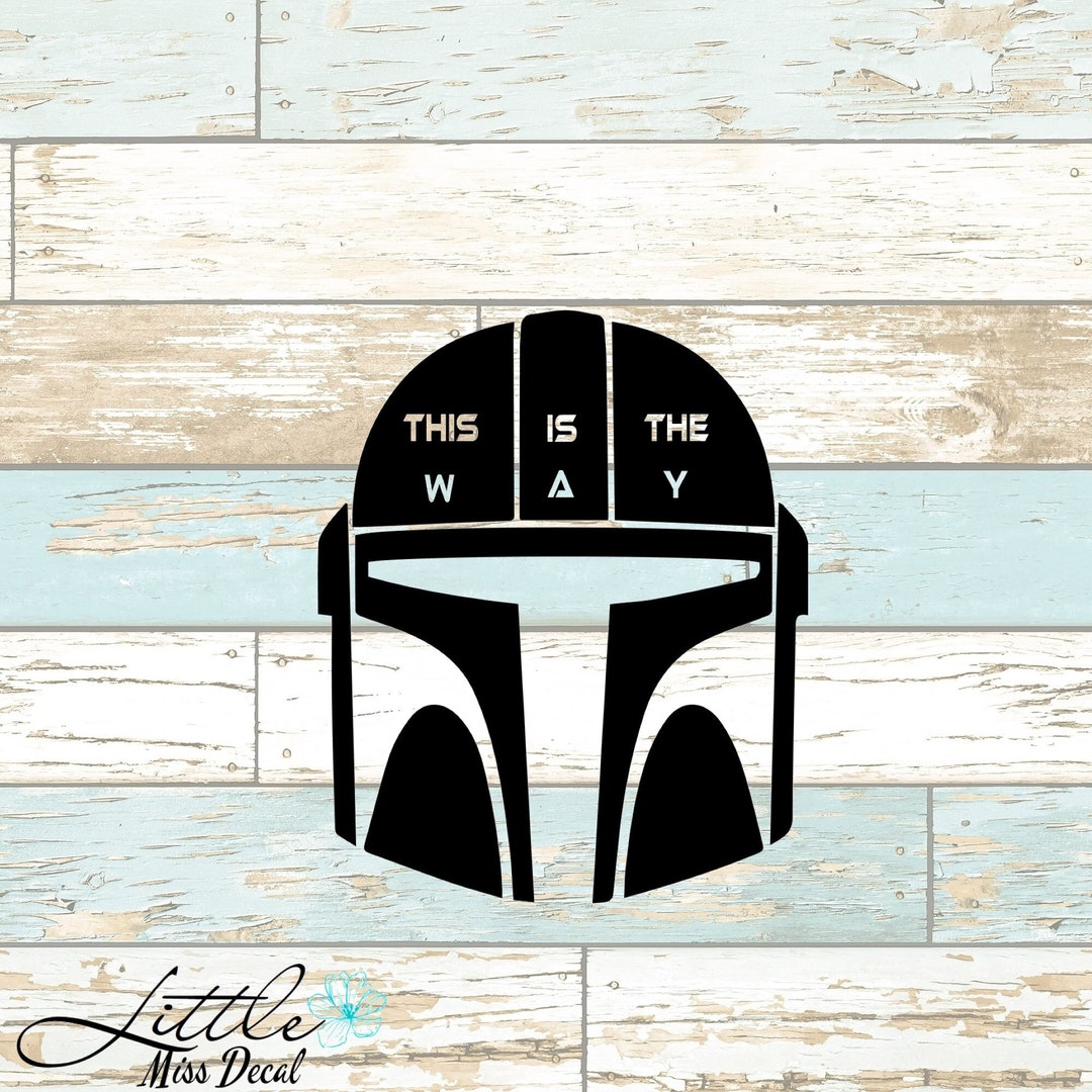 Mandalorian Vinyl Decal, Mandalorian, Mandalorian Helmet, Mandalorian ...