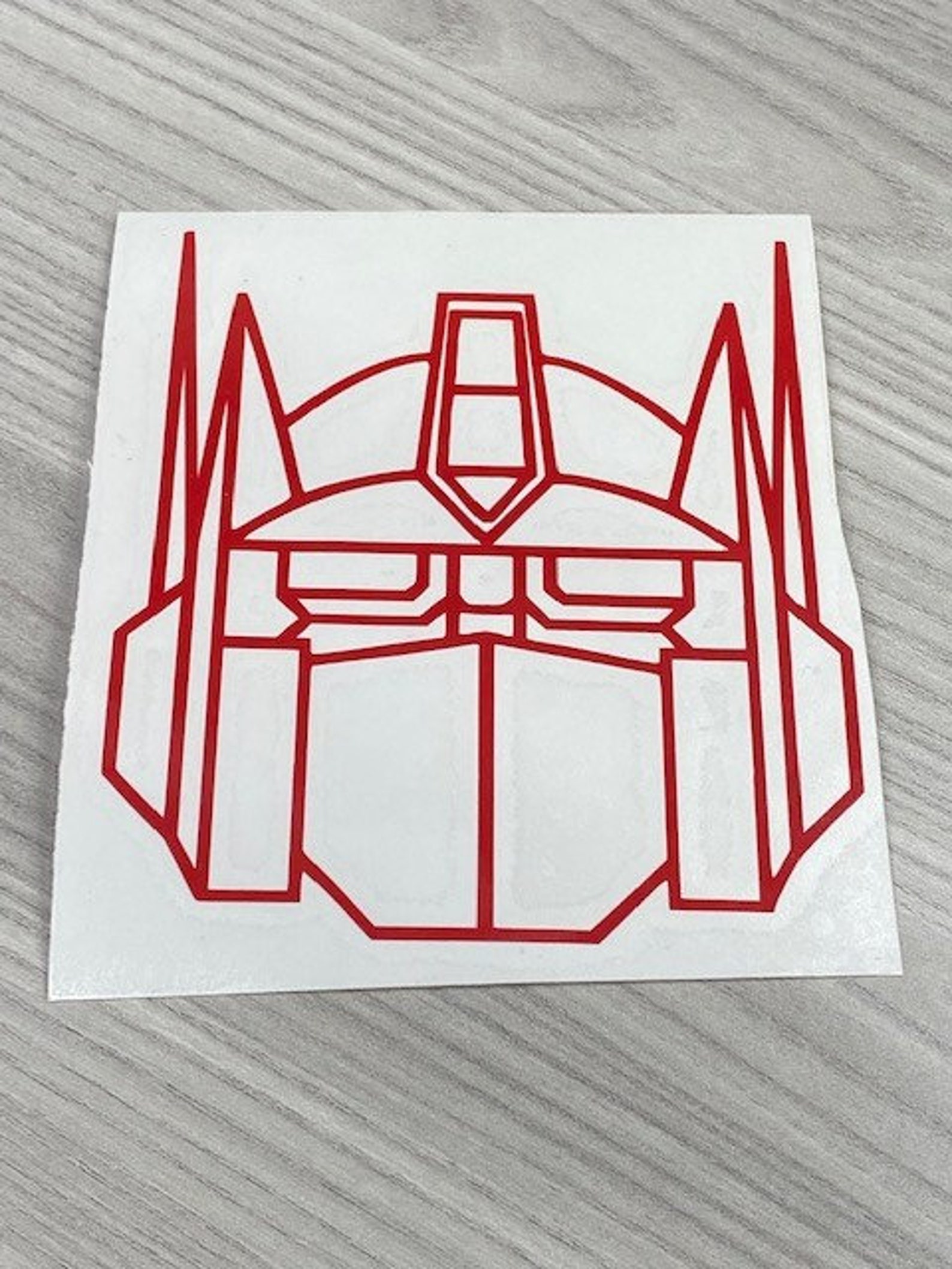 Optimus Prime Vinyl Decal Optimus Prime Helmet Optimus Prime - Etsy