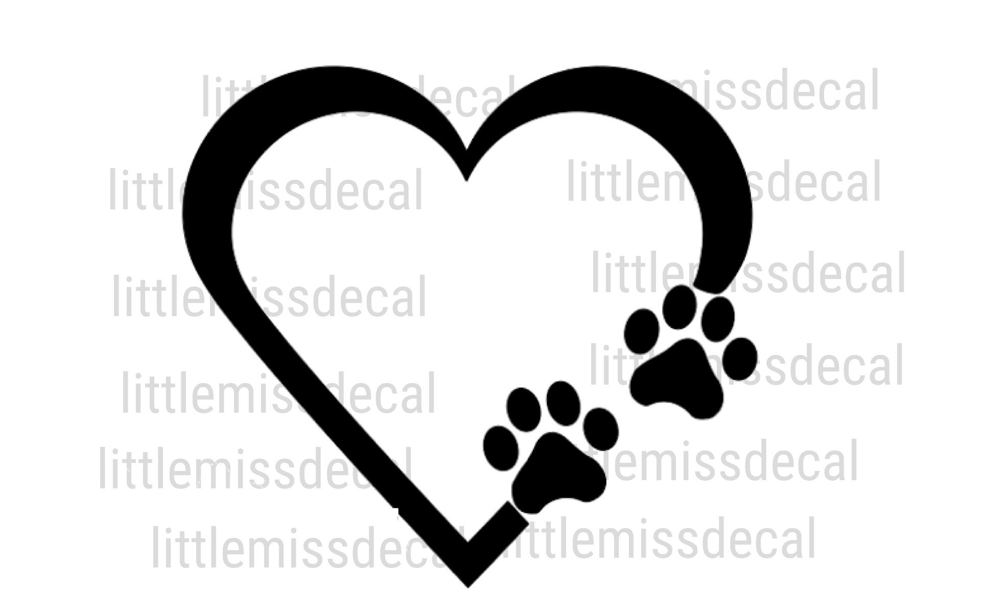 Paw Print Vinyl Decal, Vinyl Stickers, Vinyl Decals, Paw Print Vinyl ...