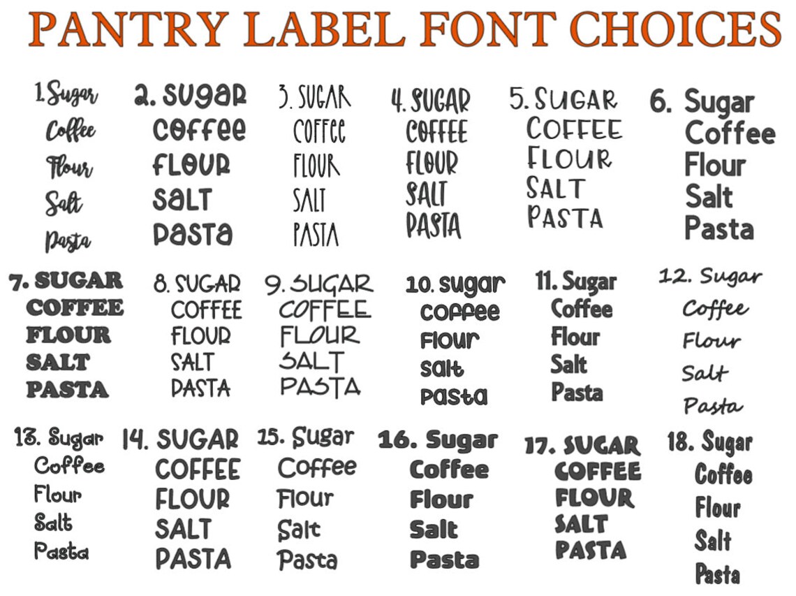 Custom Pantry Labels Pantry Labels Pantry Label Decals - Etsy