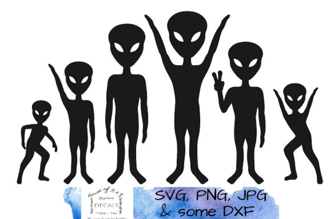 Alien Family SVG Alien Svg Alien Png Alien Dxf Digital | Etsy