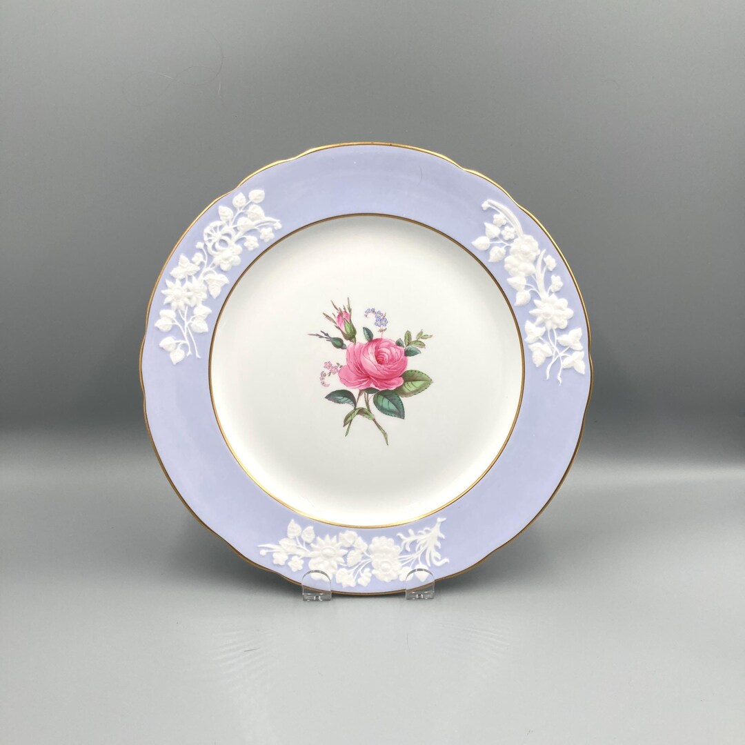 Vintage Spode Maritime Rose Dinner Plate, Spode Rose Plate, Periwinkle ...