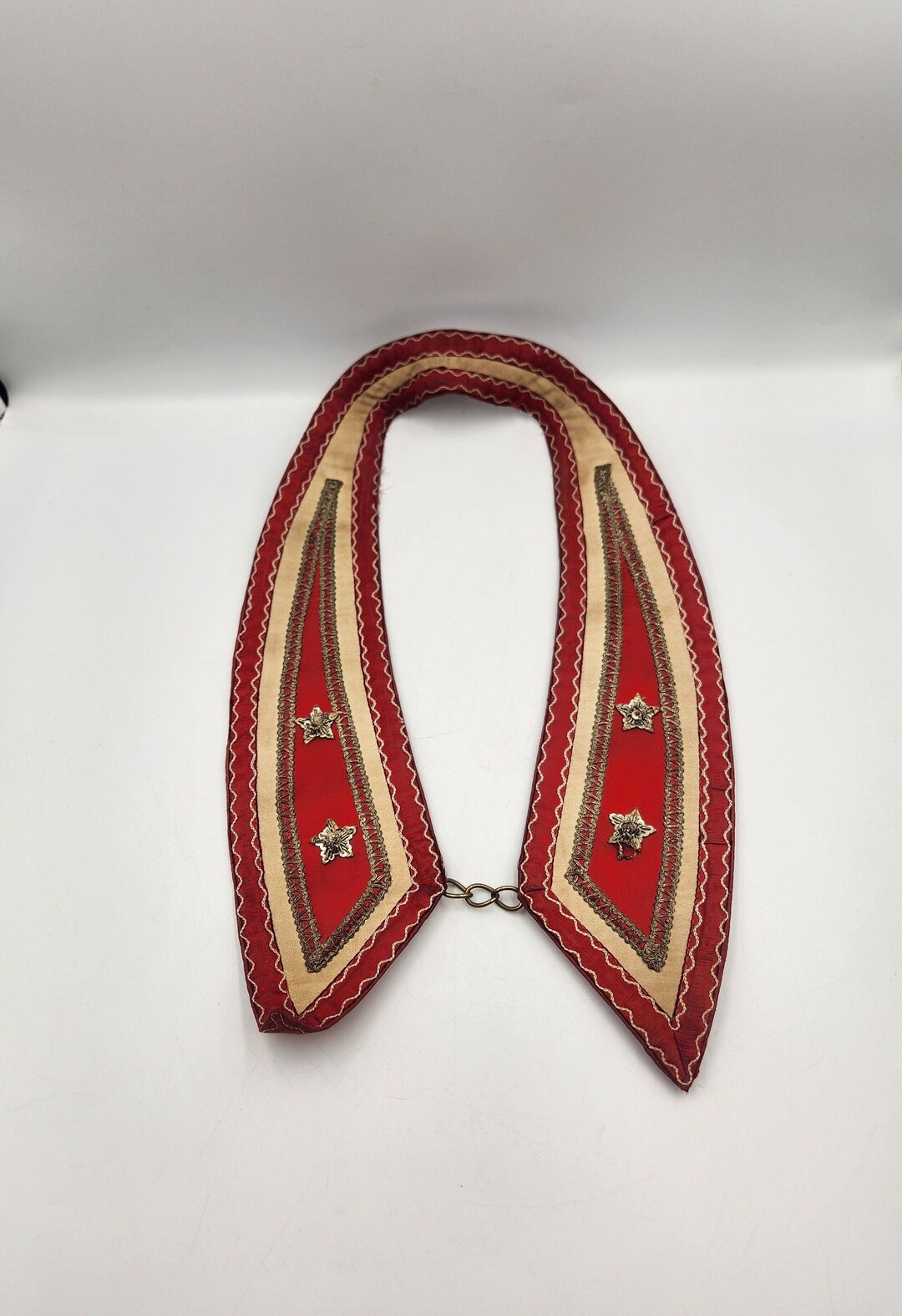 International Order of Odd Fellows Red Collar With Metallic Stars and ...