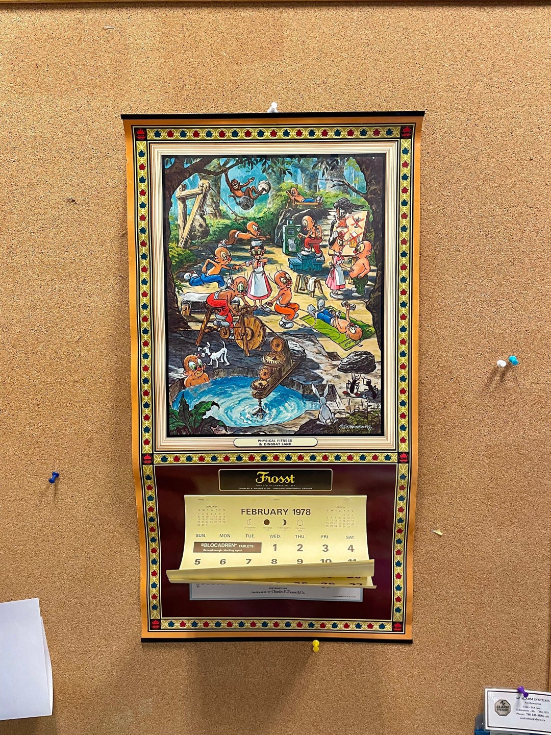 1978 Frosst's Dingbat Calender in Original Mailing Tube - Physical ...