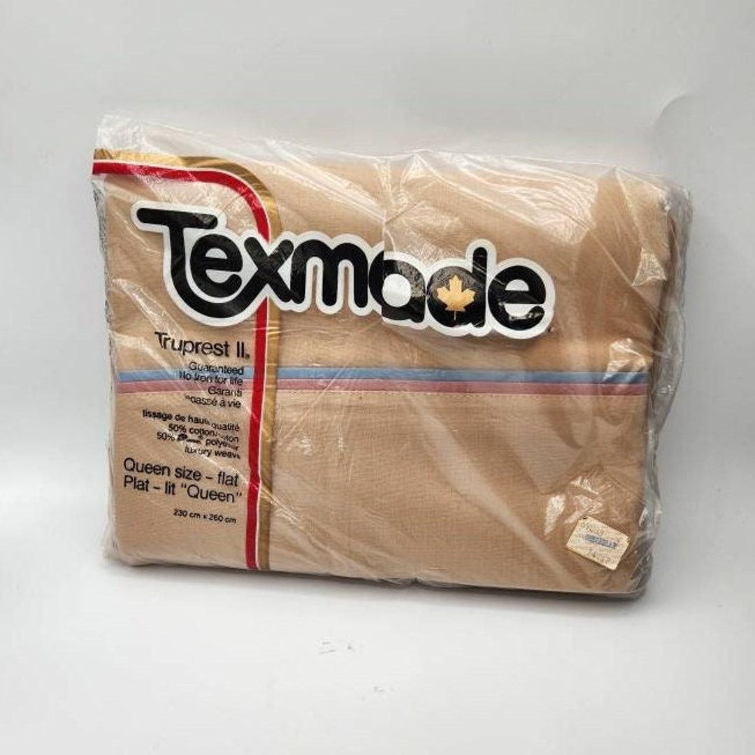 Vintage NOS Canadian Made Texmade MCM Trupest II Nuance Queen Flat ...