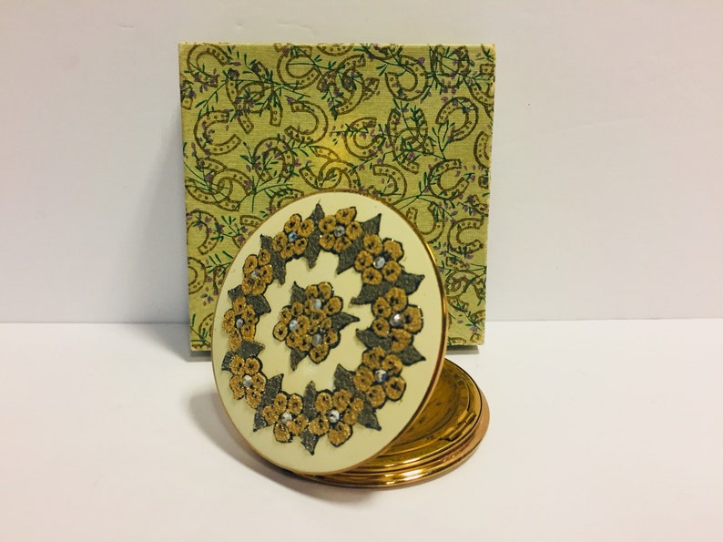 Vintage Stratton Ballotini Beaded Compact With Original Box | Etsy