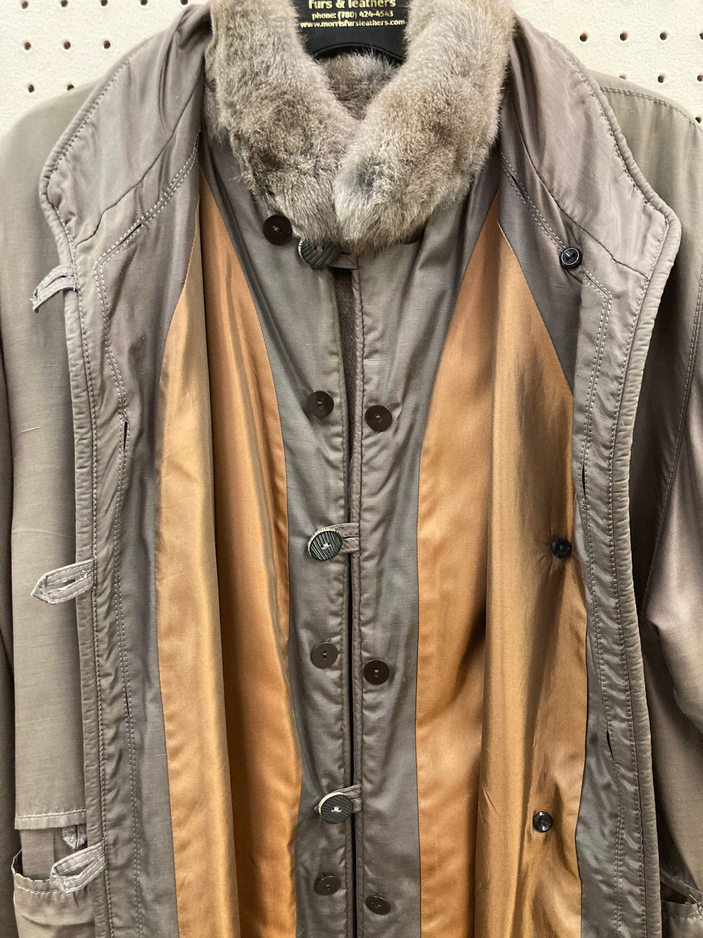 Vintage TURKIS TUKKU Rabbit/chinchilla Fur Coat With Pure Silk Shell ...