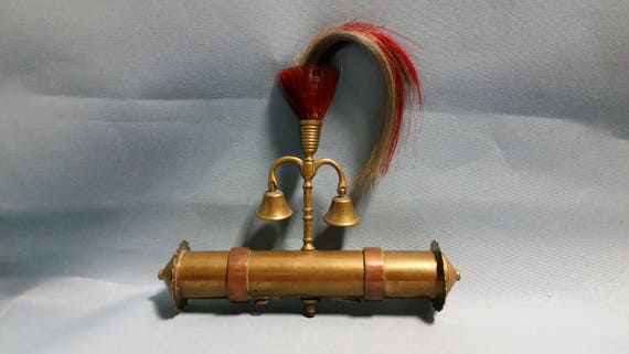 RARE Antique Brass Bell Terret with Plume Bells and Plume | Etsy