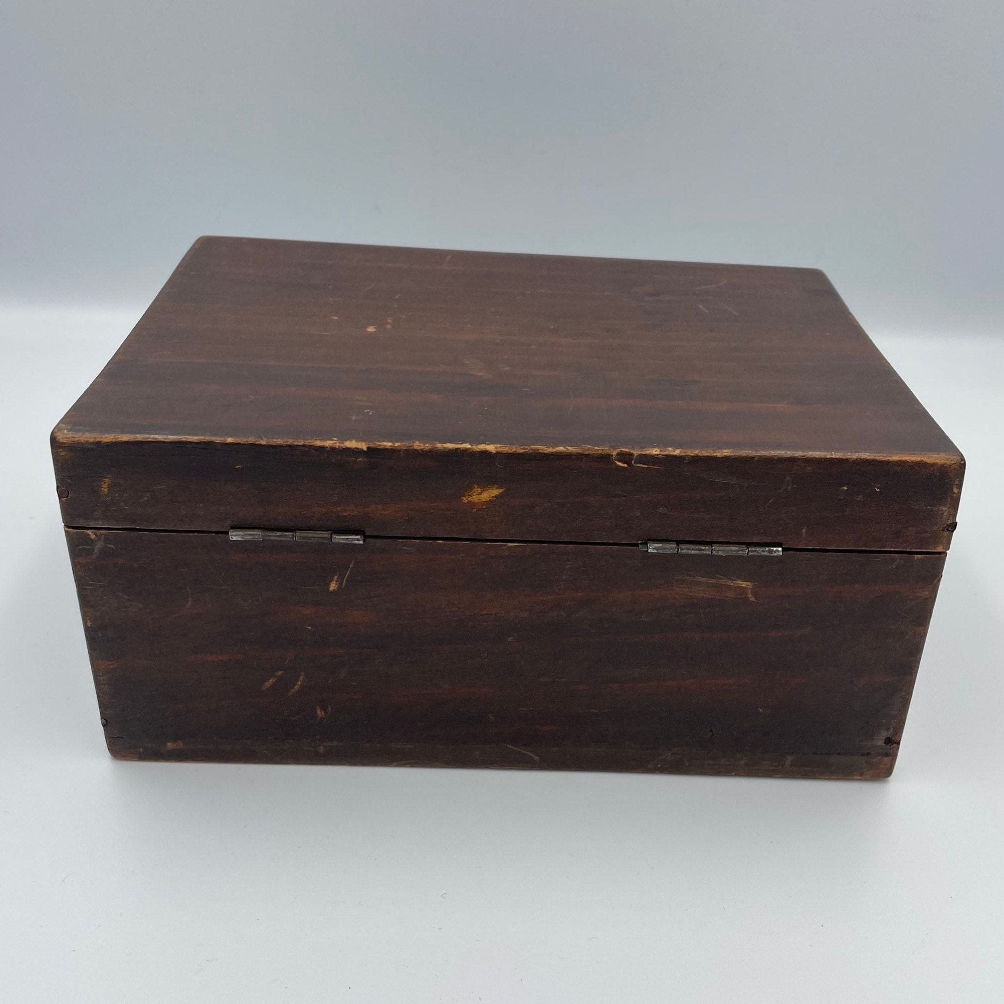 Antique Wooden Travel Shaving Box With Original Mirror - Etsy