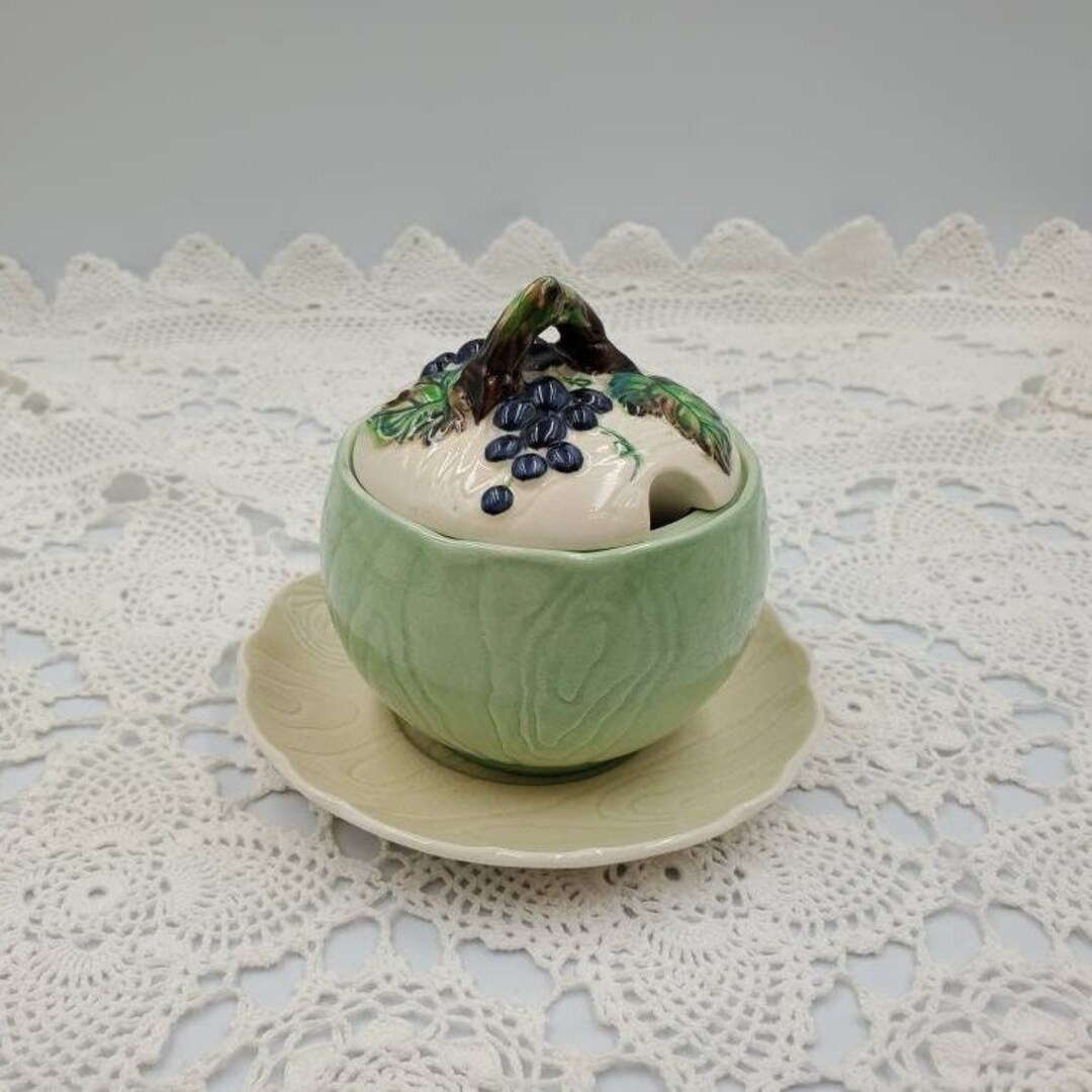 Carlton Ware Australian Design Grapes Jam / Preserve Pot With Lid and ...