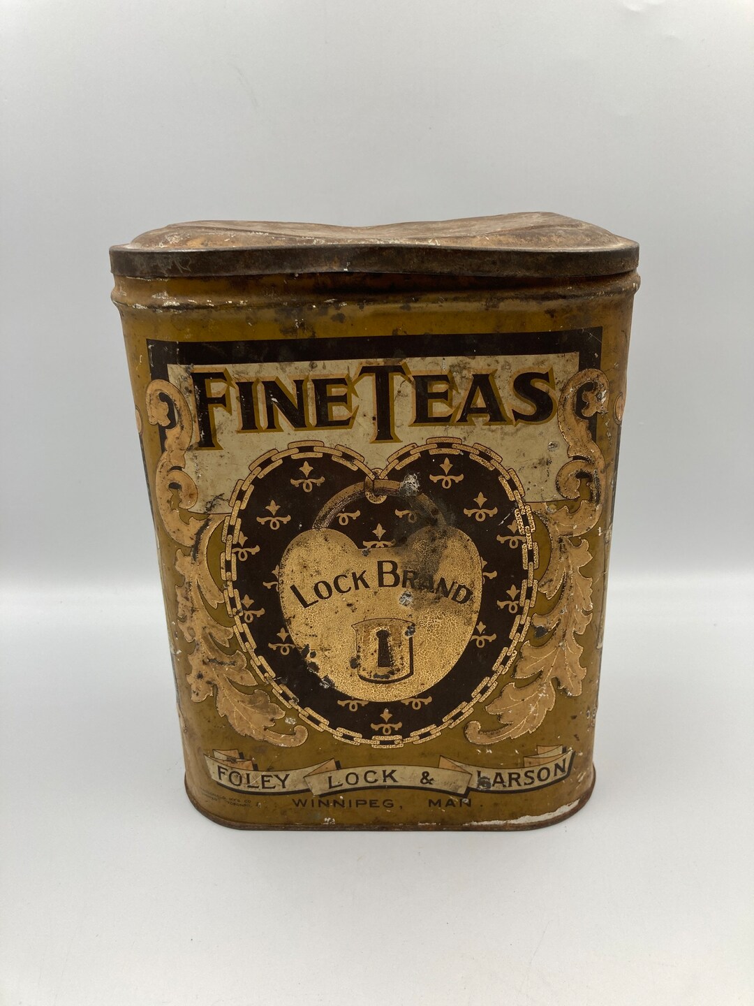 Antique Lock Brand Fine Teas Tin C. 1920s Vintage Tea Tin - Etsy