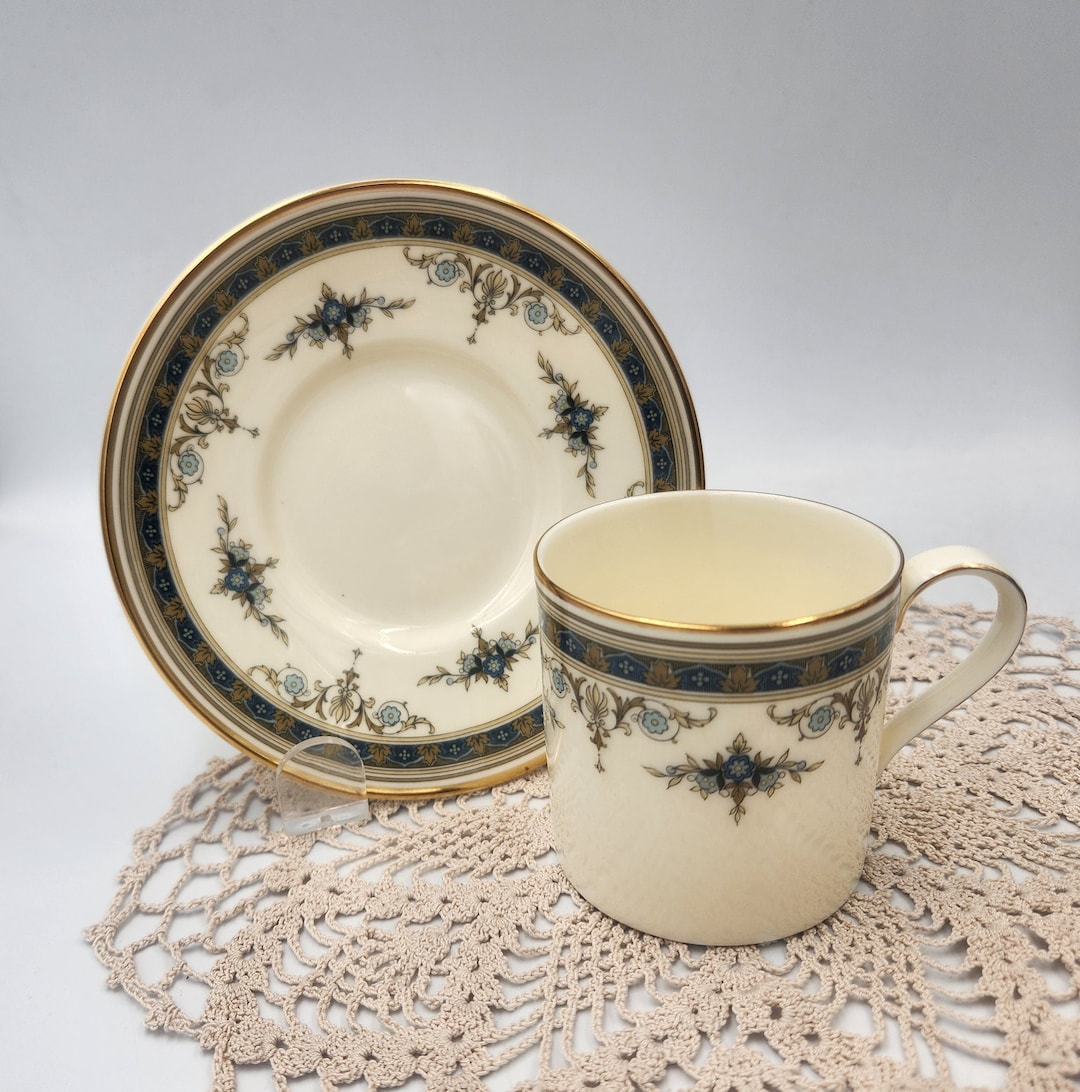 Minton Grasmere Blue Demitasse Cup and Saucer - Etsy
