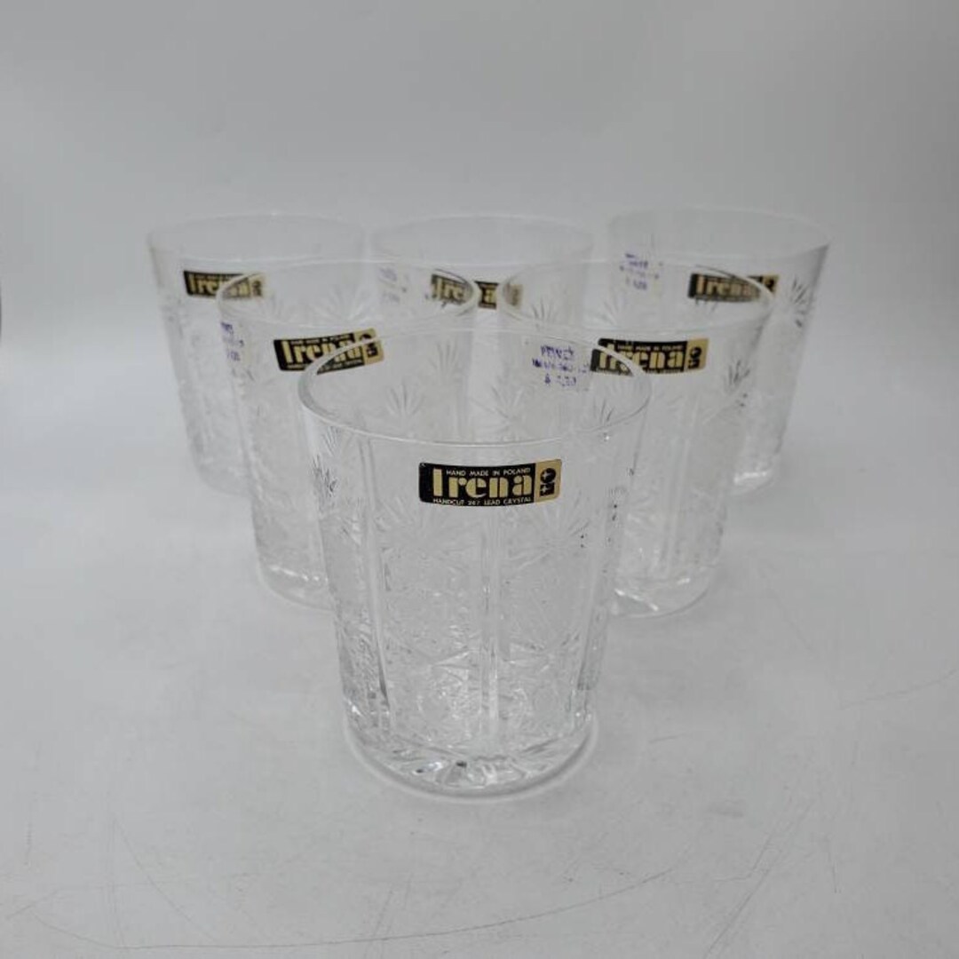 NIB Vintage Irena Crystal Scotch Glasses Set of 6 in Original Box ...