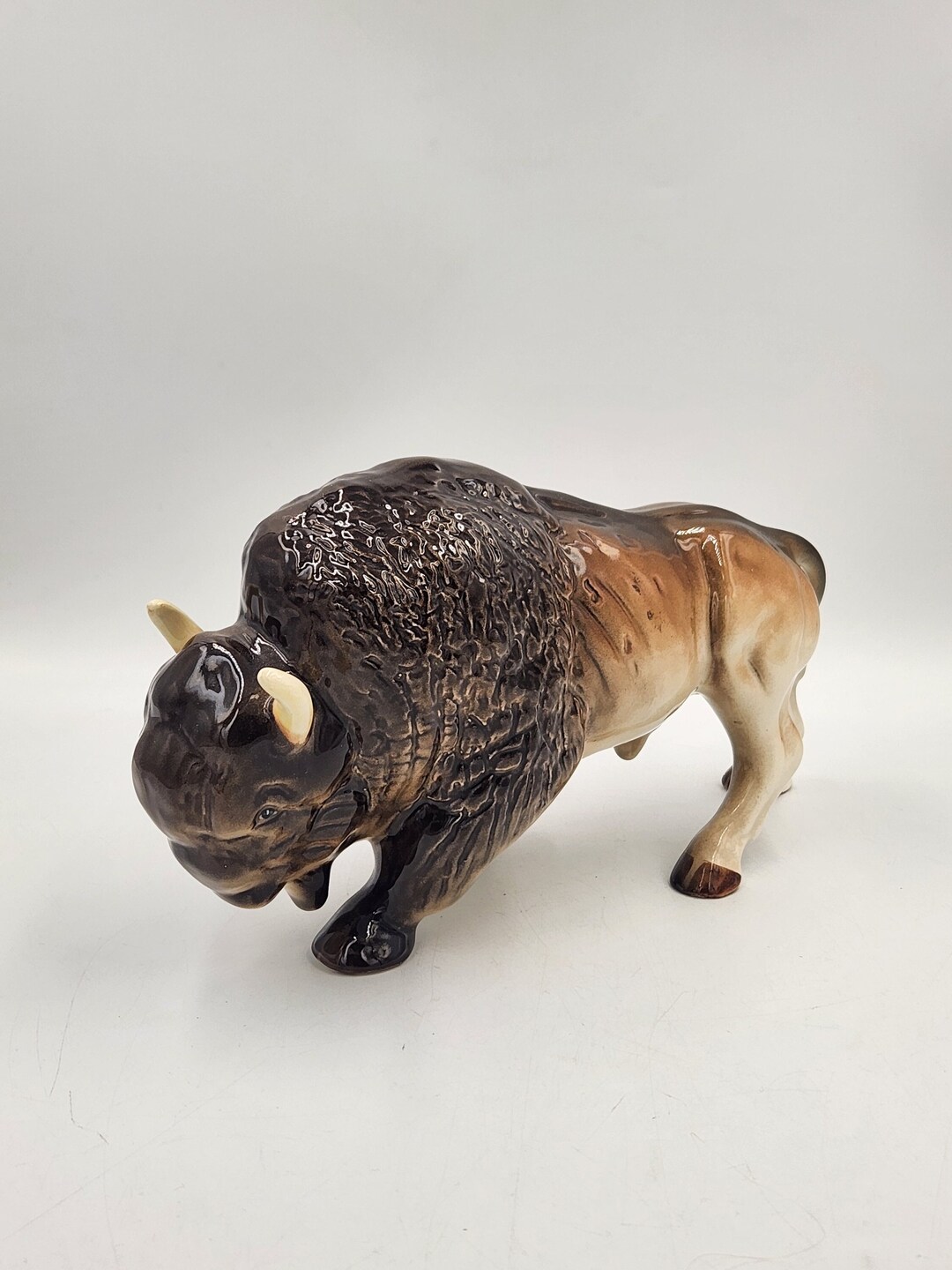Vintage Melba Ware Buffalo / Bison Figurine With Original Sticker - Etsy