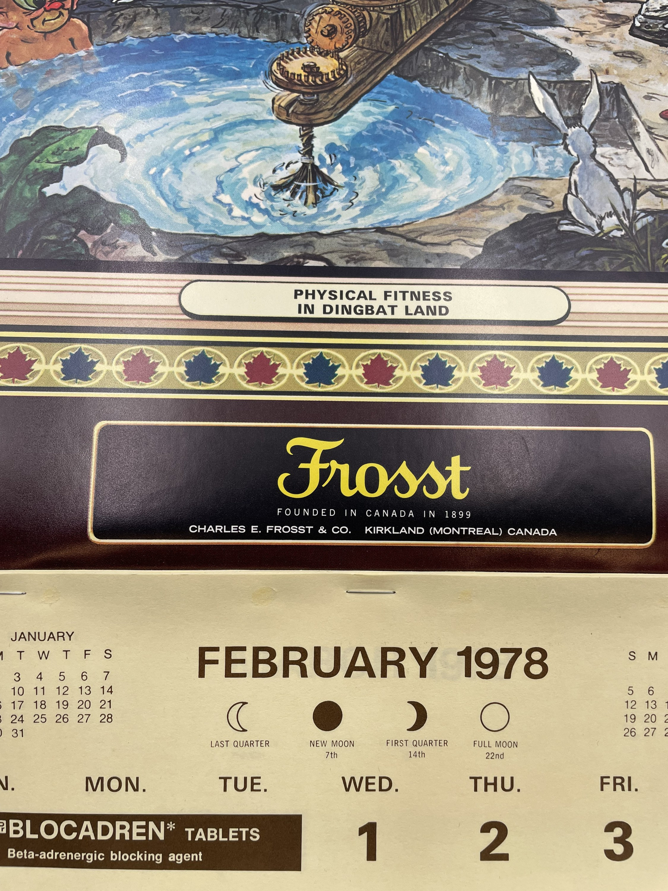 1978 Frosst's Dingbat Calender in Original Mailing Tube - Etsy