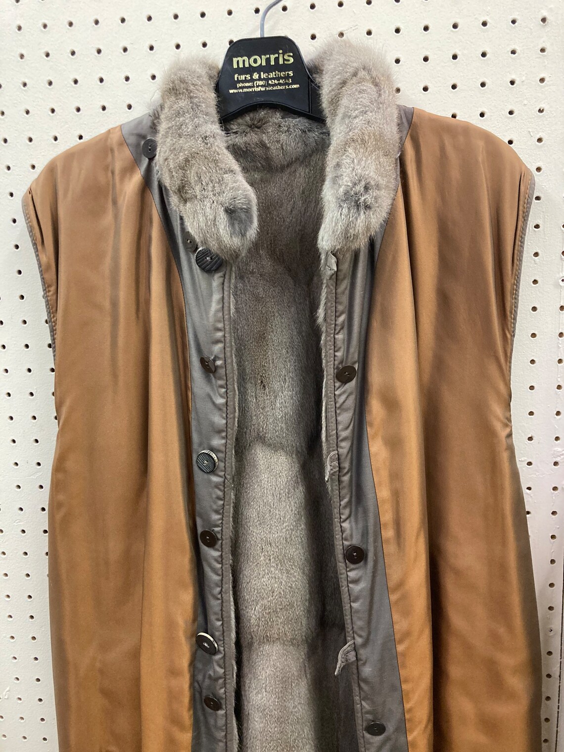 Vintage TURKIS TUKKU Rabbit/chinchilla Fur Coat With Pure Silk Shell ...