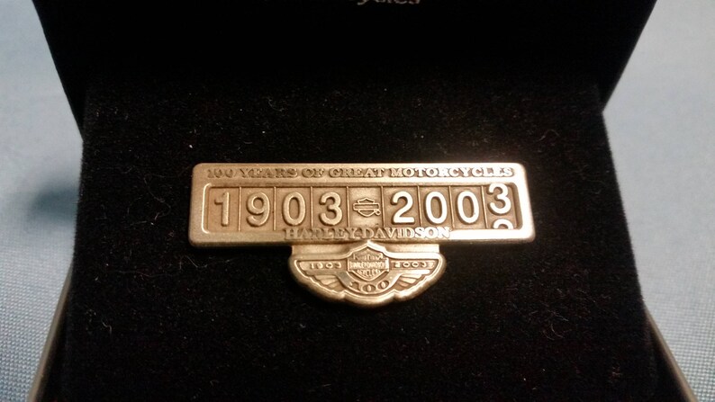Sterling Silver Harley Davidson 100 Years Anniversary Pin | Etsy