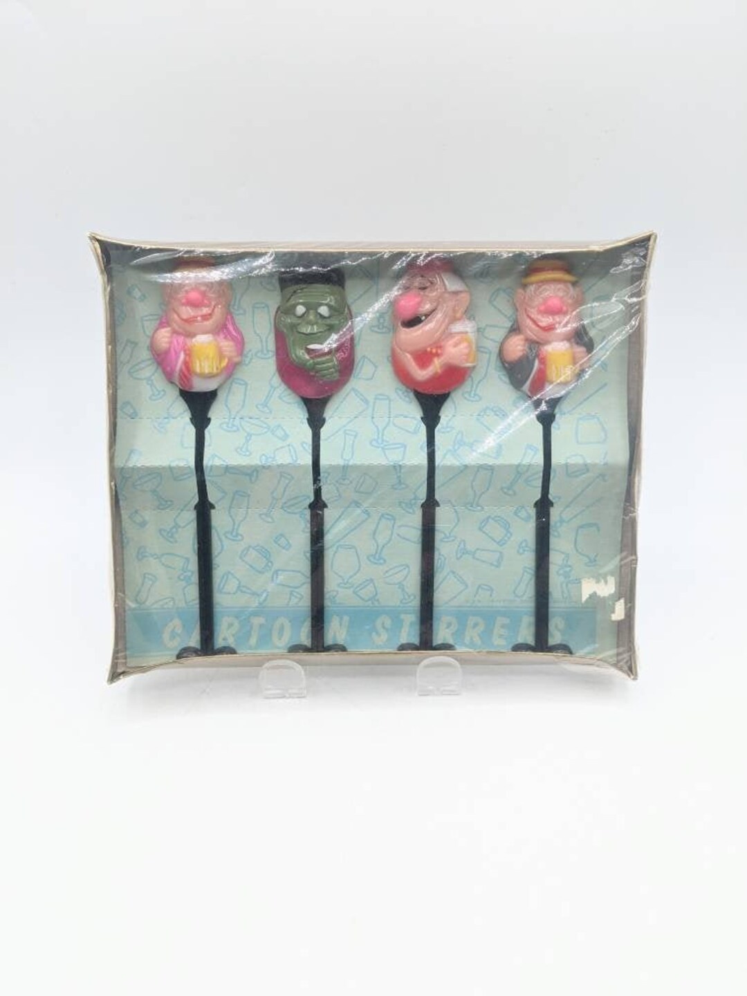 Vintage Sealed ART ANSON Cartoon Stirrers With RARE Frankenstein ...