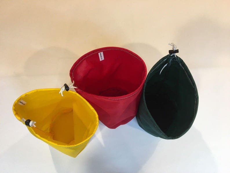 Little Round Sack, Ditty Bag, Stuff Sack 6" X 12 1/2" Red, Yellow ...