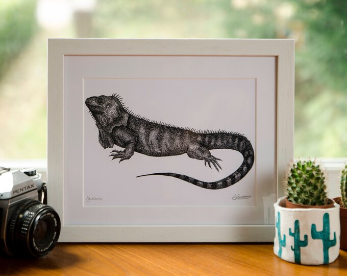 Iguana Print - Etsy