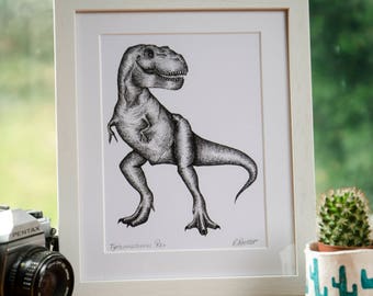 The Juvenile Tyrannosaurus Rex "jane" Large Print - Etsy