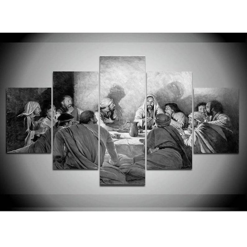 Last Supper Wall Decor Modern Last Supper Wall Art Last Etsy