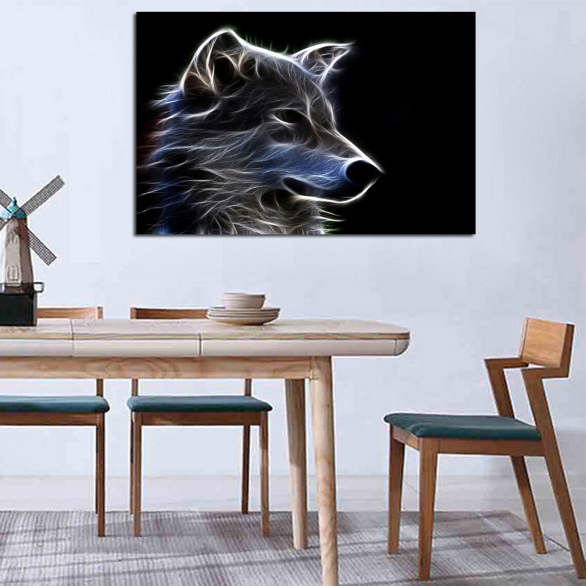 Wolf Wall Art Wolf Canvas Art Wolf Large Canvas Print Wolf | Etsy