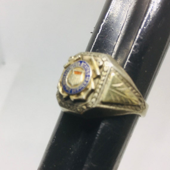 US Maritime Service WWII Era Signet Ring - Sterling S… - Gem