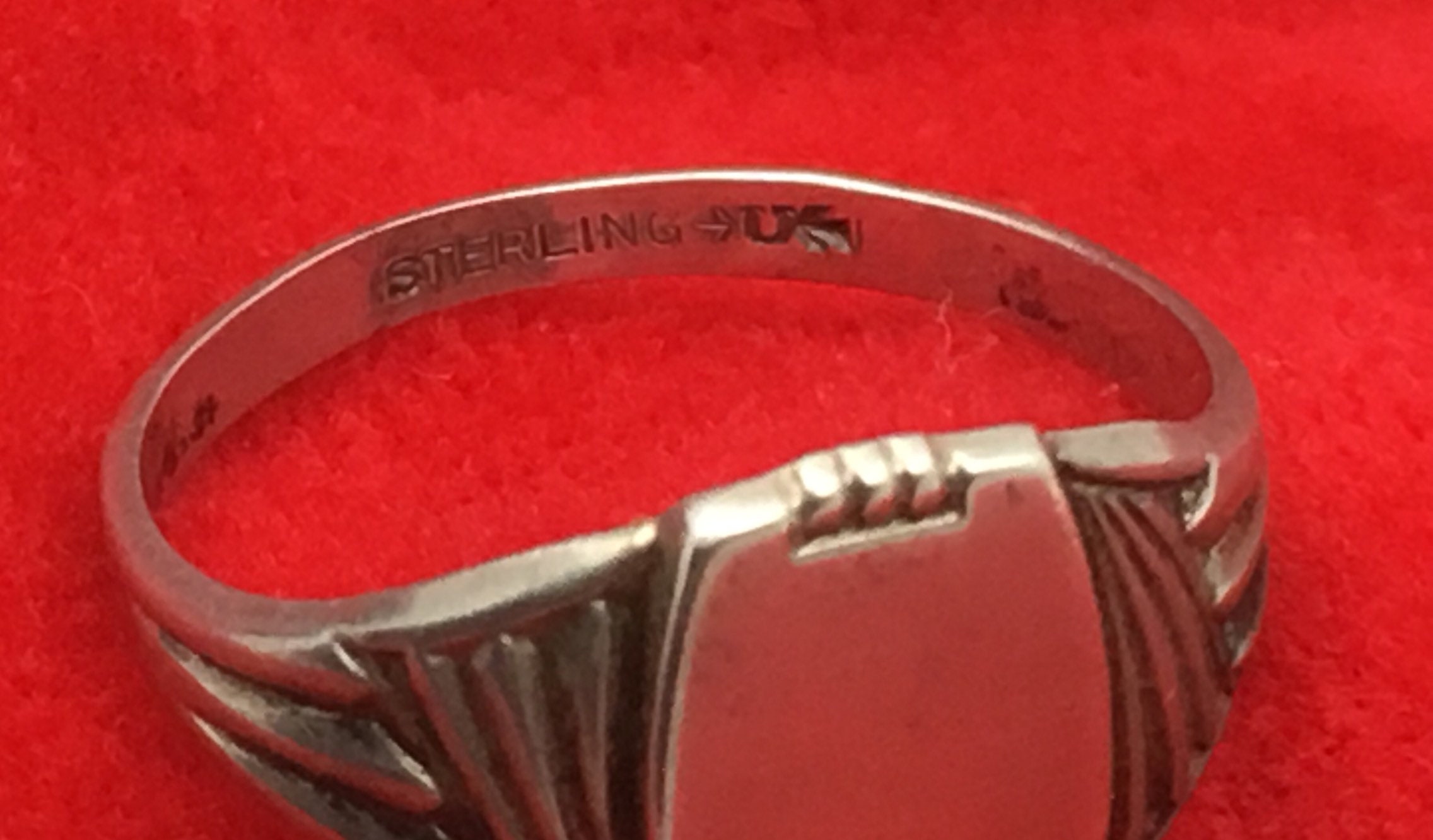 WWII Era Folded Wing Signet Ring. Sterling Silver, UNCAS Hallmark, New ...