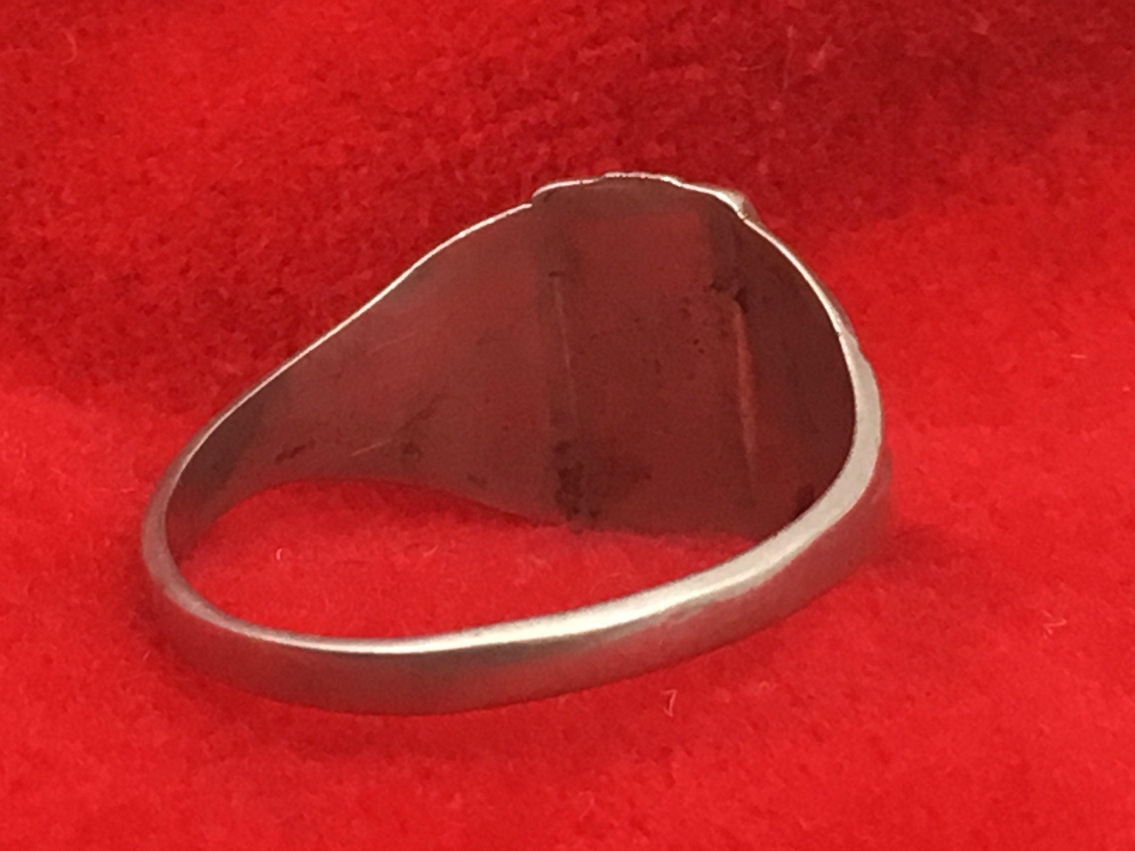 WWII Era Folded Wing Signet Ring. Sterling Silver, UNCAS Hallmark, New ...