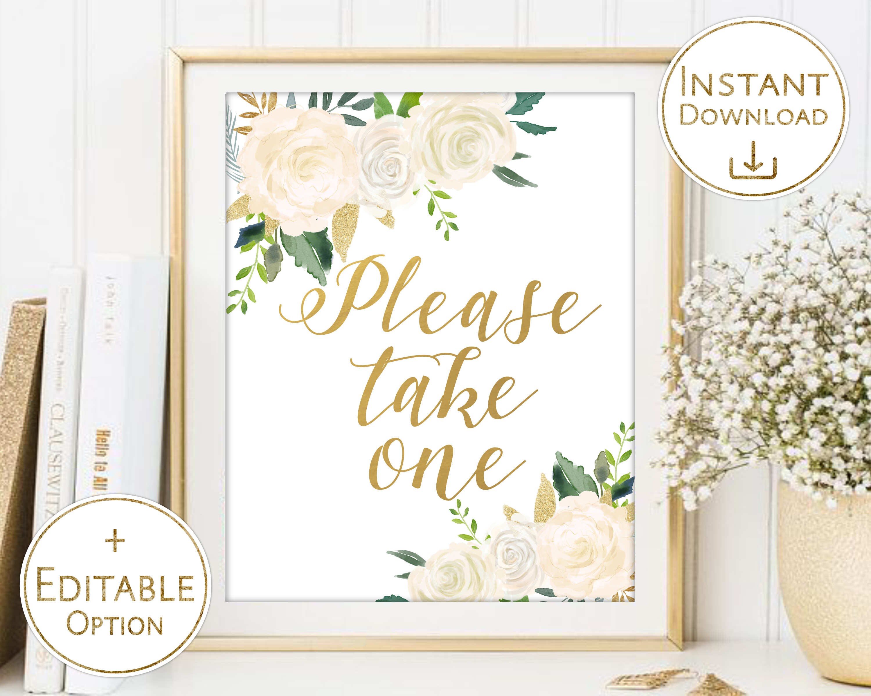 Printable Please Take One Sign