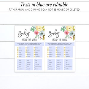 Watercolor Floral Baby Shower Games Bundle (digital Download) - Etsy