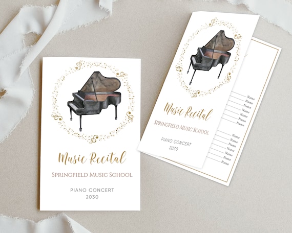 Recital Program Template Microsoft