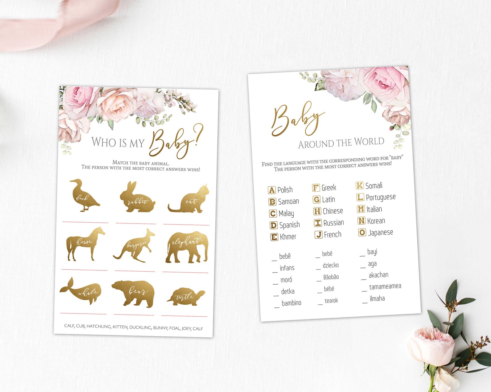 Baby Shower Games Baby Games Bundle Baby Games Set | Etsy