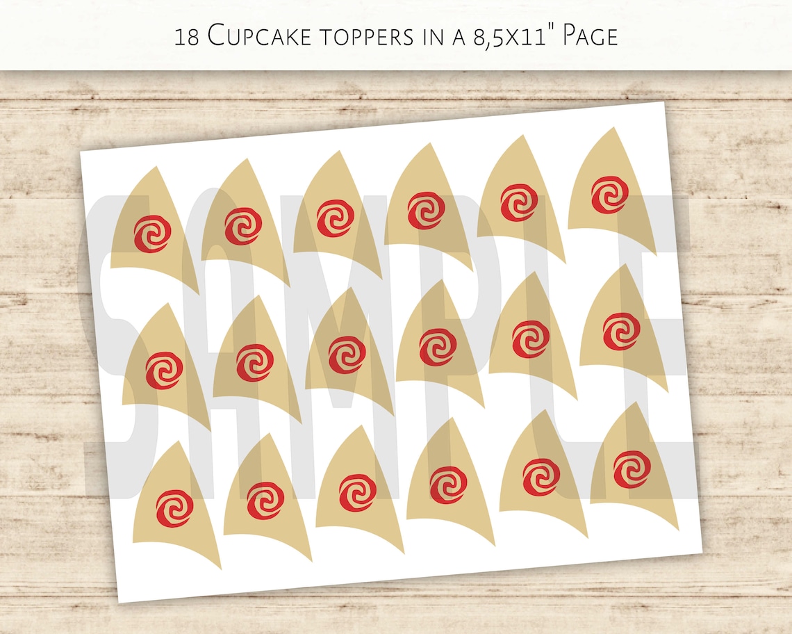 Moana Cupcake Topper Moana Boat Sail Topper Printable Moana - Etsy
