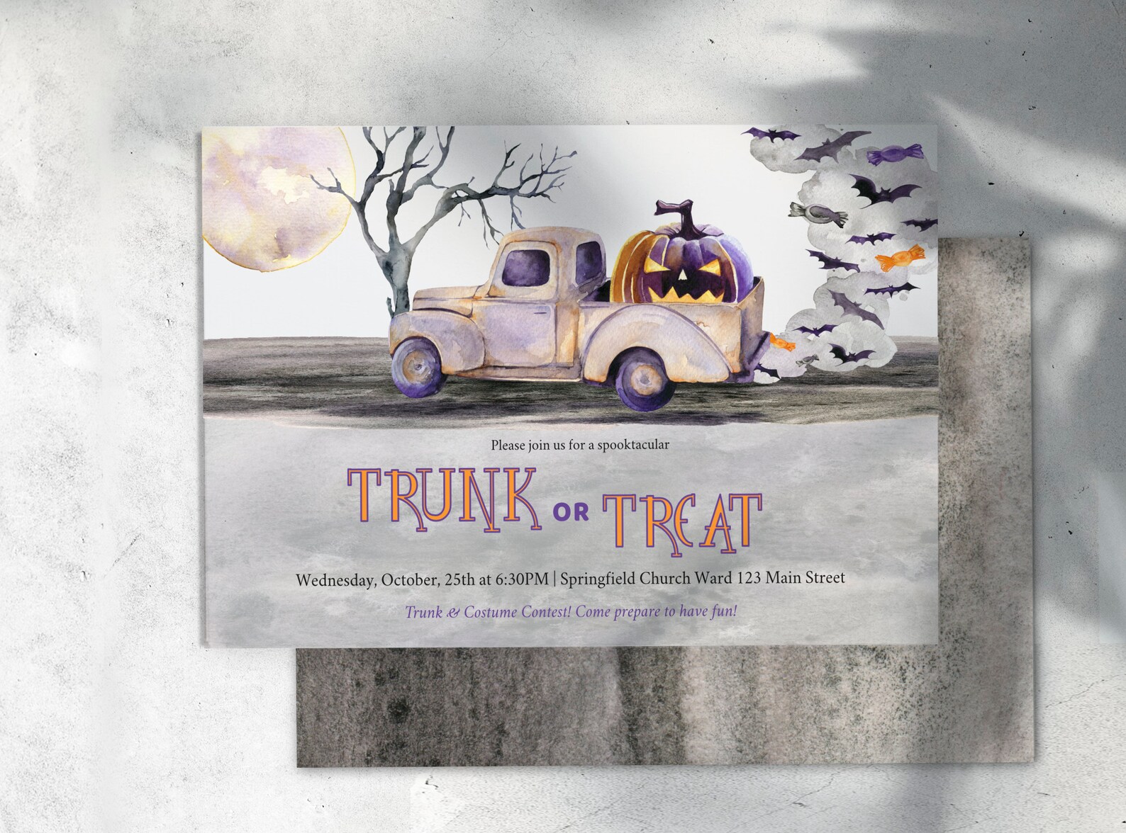 Trunk or Treat Invitation Signs Set Trunk or Treat Bundle - Etsy