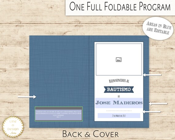 Spanish Baptism Program Template