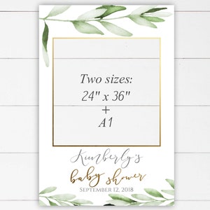 Photo Booth Frame Printable, Baby Shower Photo Station, GIRL Photo Prop ...