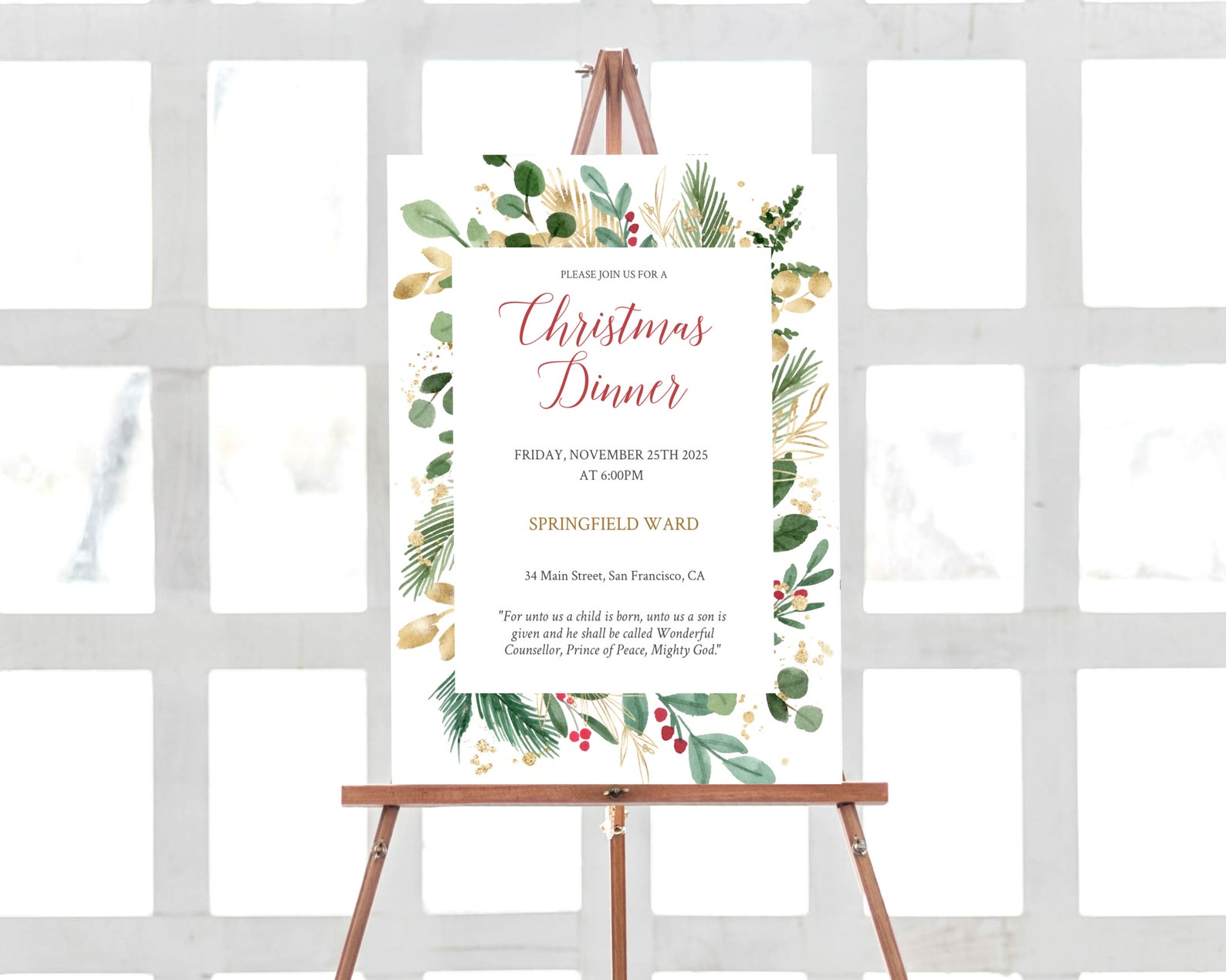 Christmas Dinner Invitation Sign Christmas Party Invite - Etsy