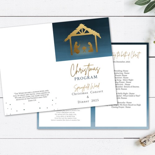 Christmas Recital Editable Program Instant Download Music - Etsy