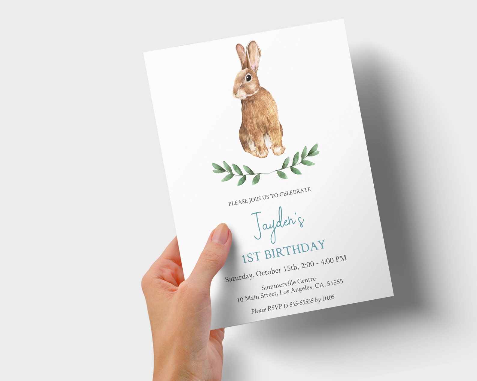 Bunny Birthday Invitation Printable Peter Rabbit Invite - Etsy