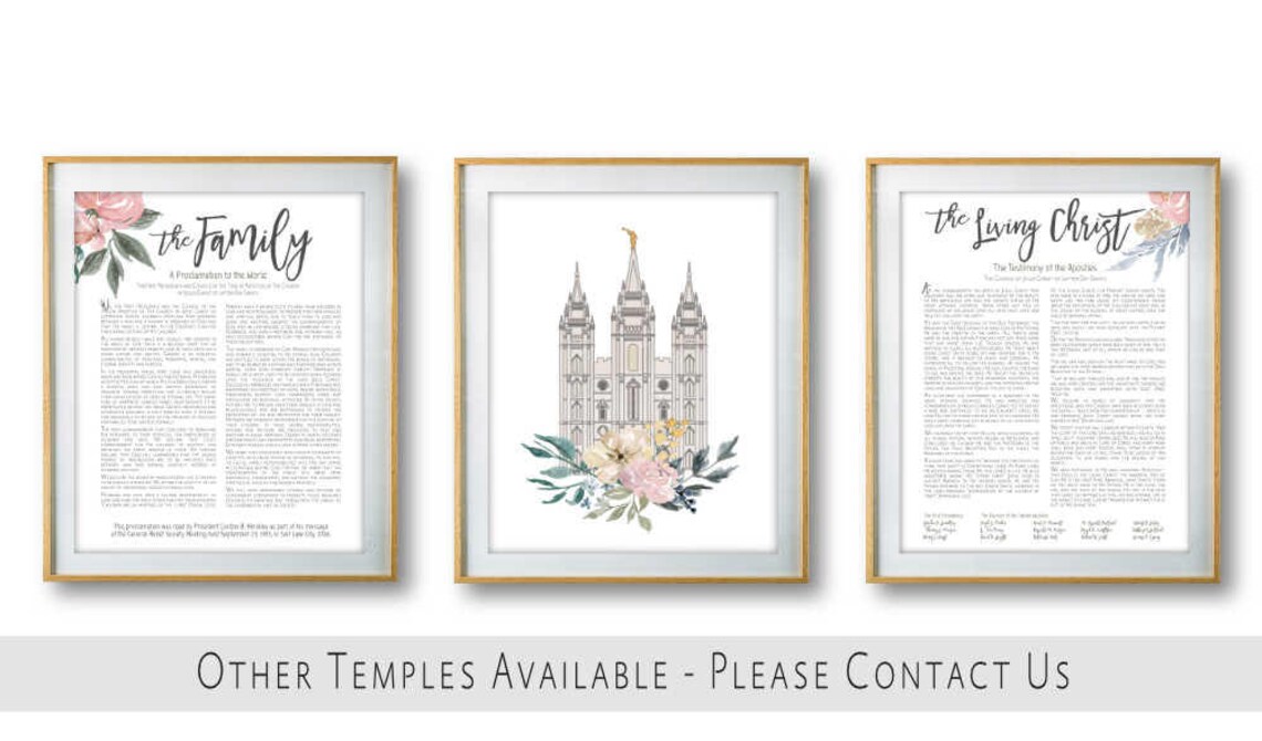 Salt Lake Temple LDS Printable Family Proclamation the | Etsy UK