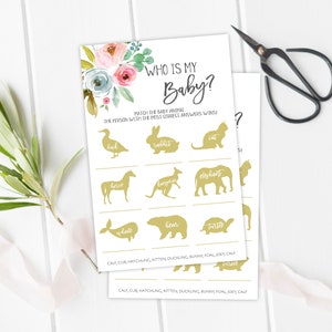 Watercolor Floral Baby Shower Games Bundle (digital Download) - Etsy