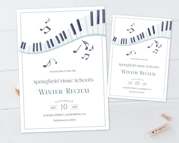 Recital Invitation Templates