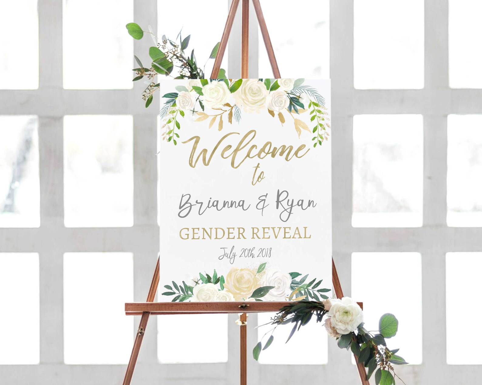 Gender Reveal Welcome Sign Printable Baby Gender | Etsy